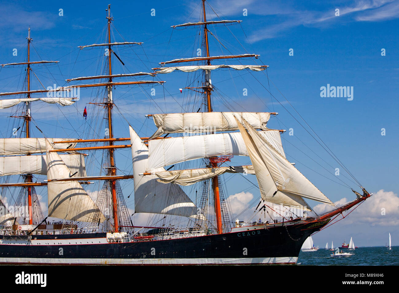 Barque 'Sedov'. Bay of Gdansk, Poland, Europe Stock Photo - Alamy