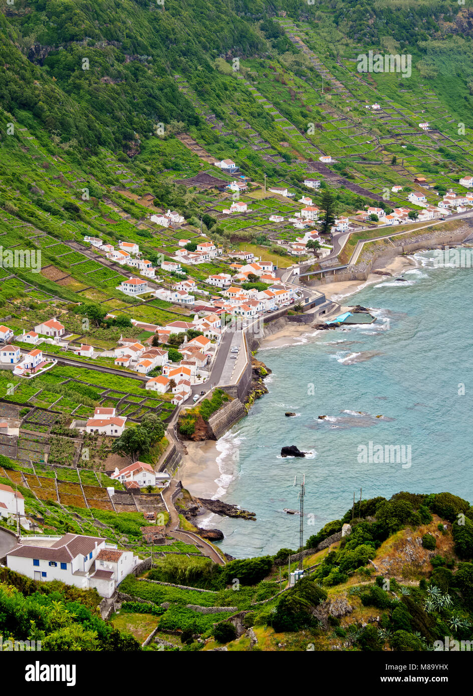 Sao Lourenco Bay, elevated view, Santa Maria Island, Azores, Portugal ...