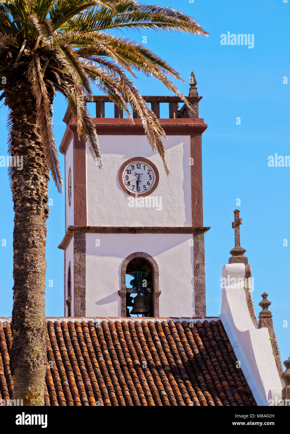 Main Church, Vila do Porto, Santa Maria Island, Azores, Portugal Stock ...