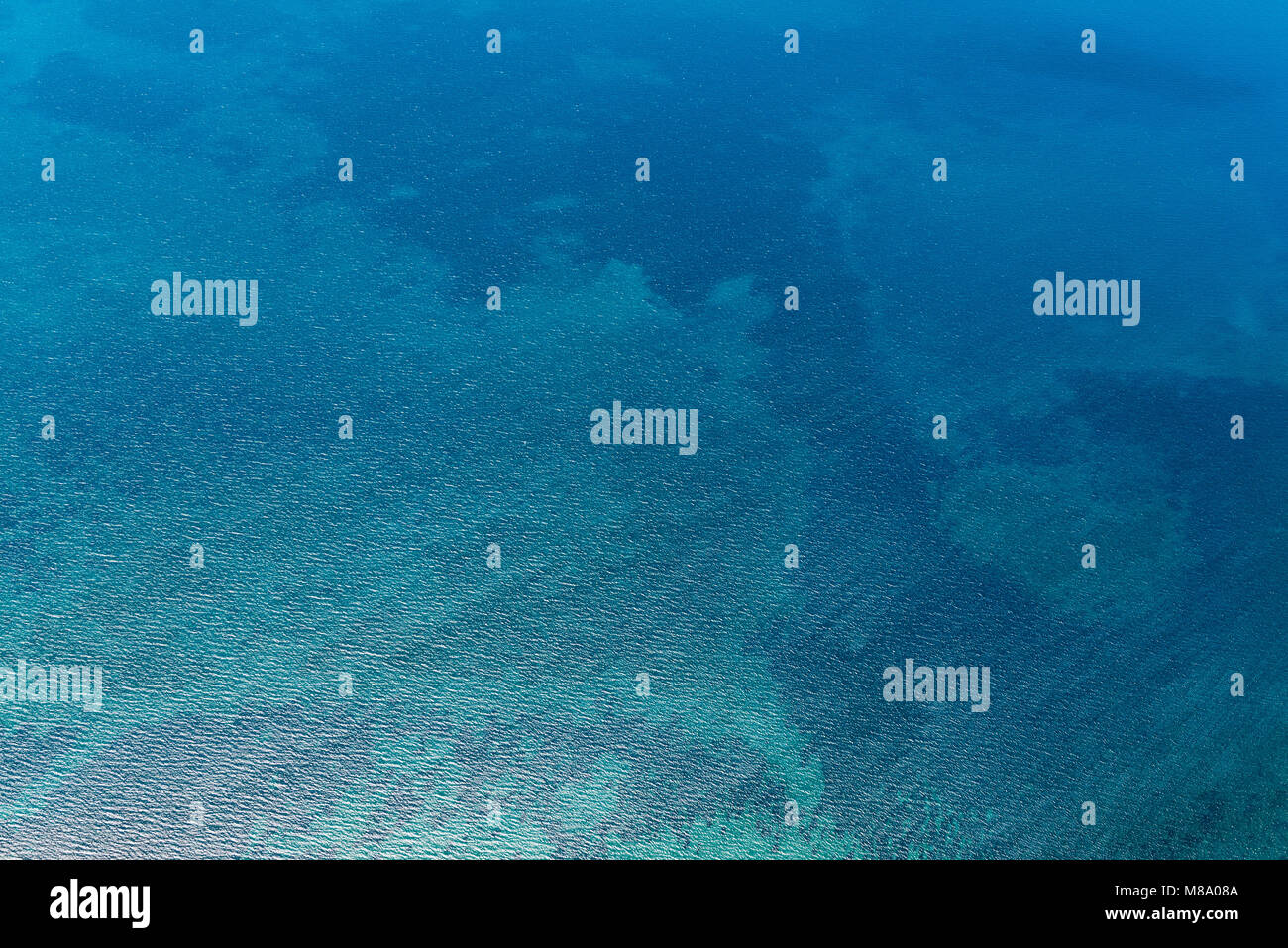 Aerial image of amazing blue water in the Mediterranean Sea near the ...