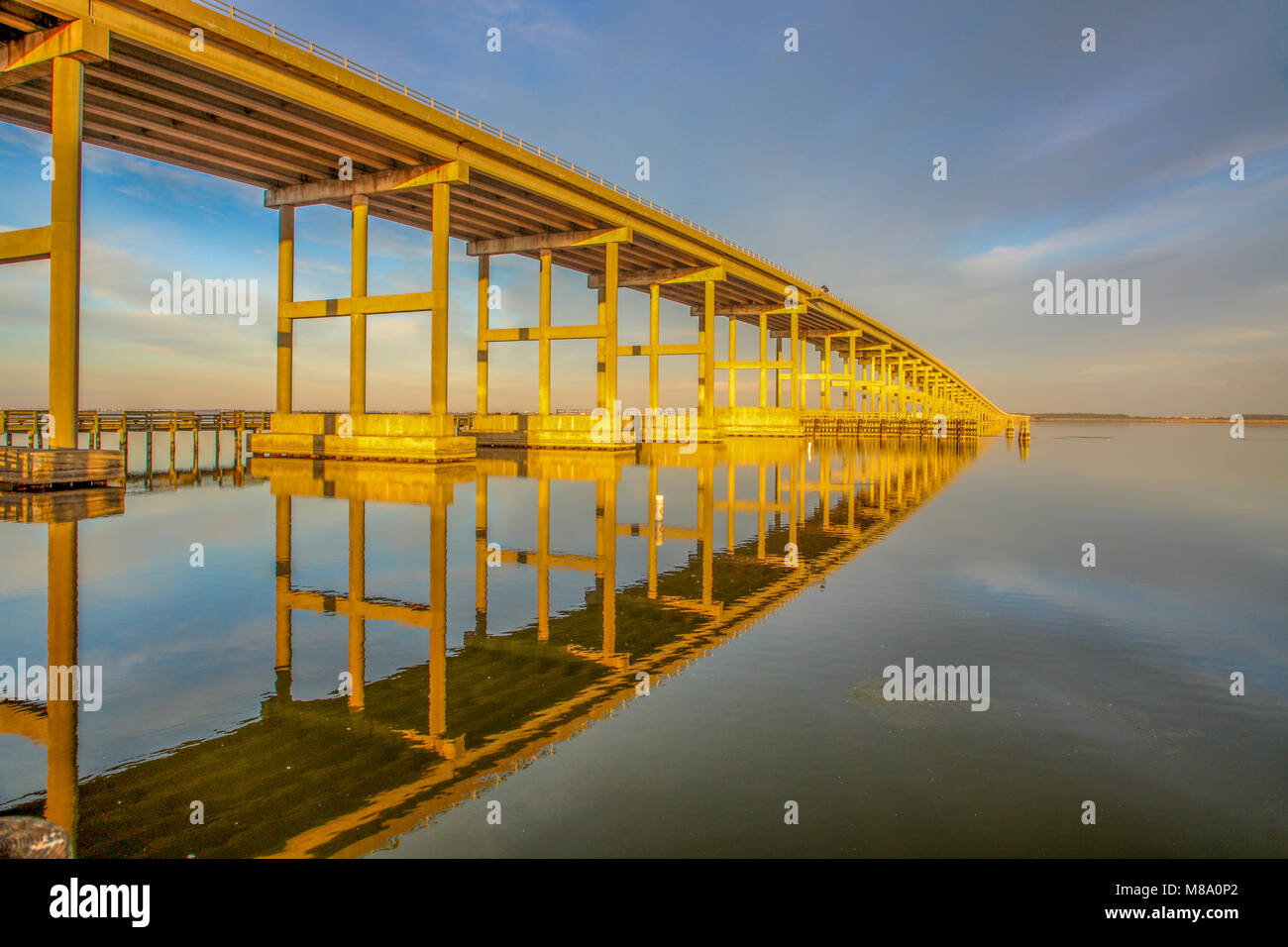 reflection of the bridge Stock Photo - Alamy