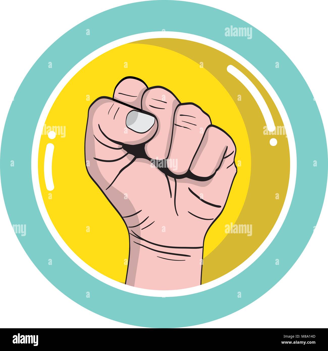 sticker person hand oppose protest Stock Vector Image & Art - Alamy