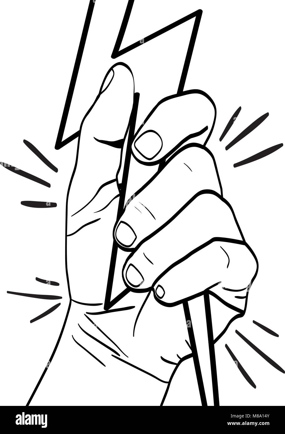 Person holding sign at protest Black and White Stock Photos & Images ...