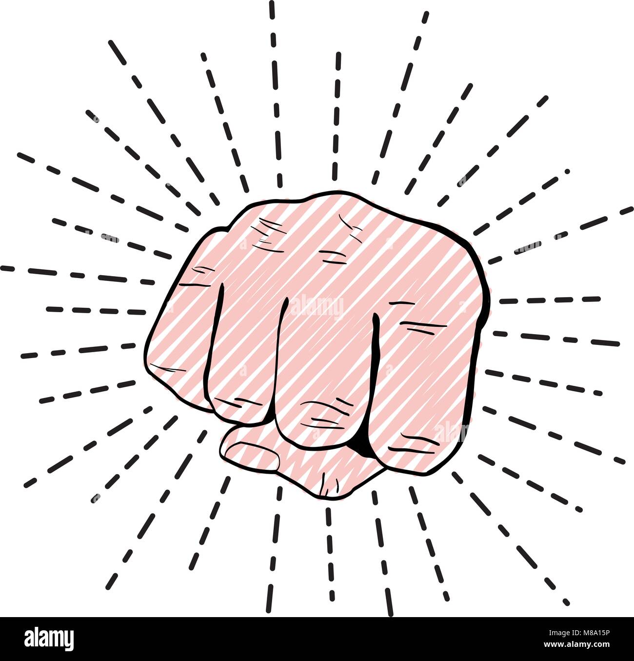 doodle person hand oppose demonstration revolution Stock Vector Image ...