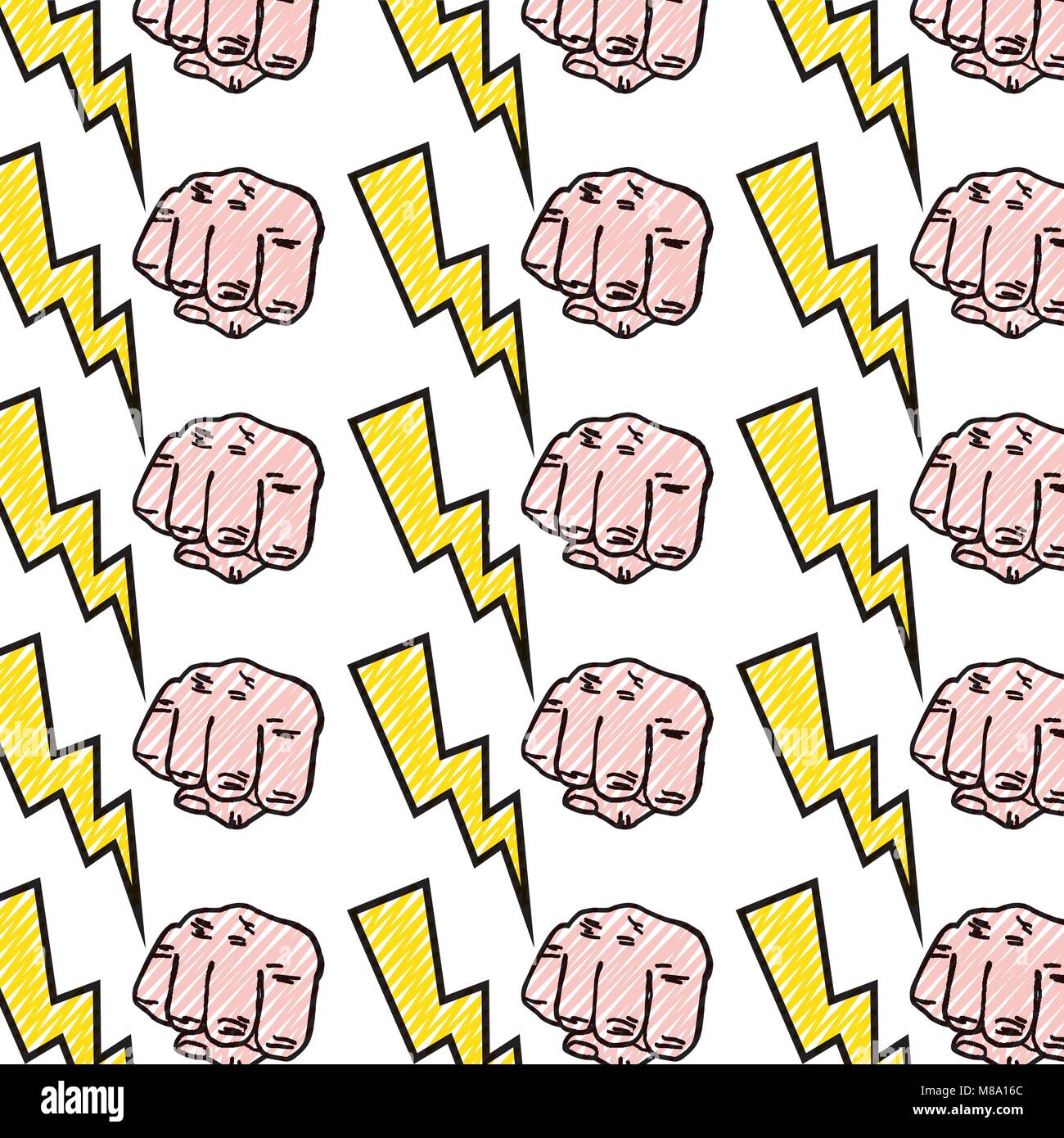 doodle hand oppose revolution and ray background Stock Vector Image ...