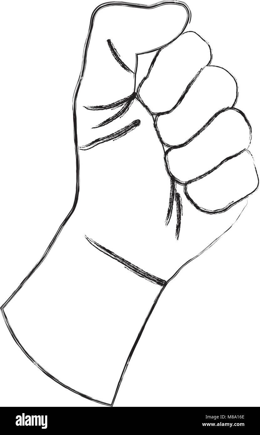 grunge person hand oppose protest revolucion Stock Vector Image & Art ...