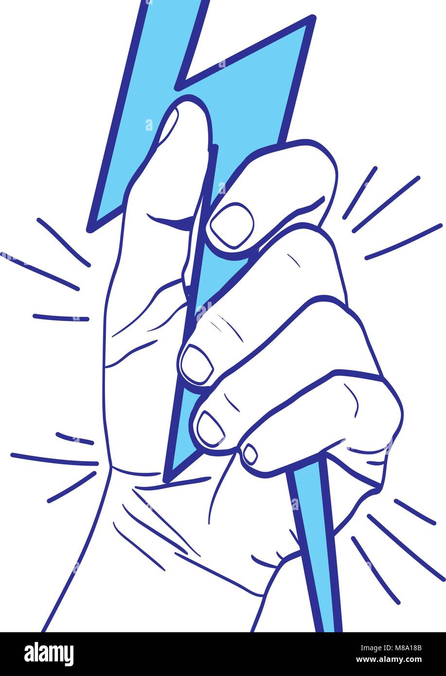 duo color person hand oppose with ray protest Stock Vector Image & Art ...