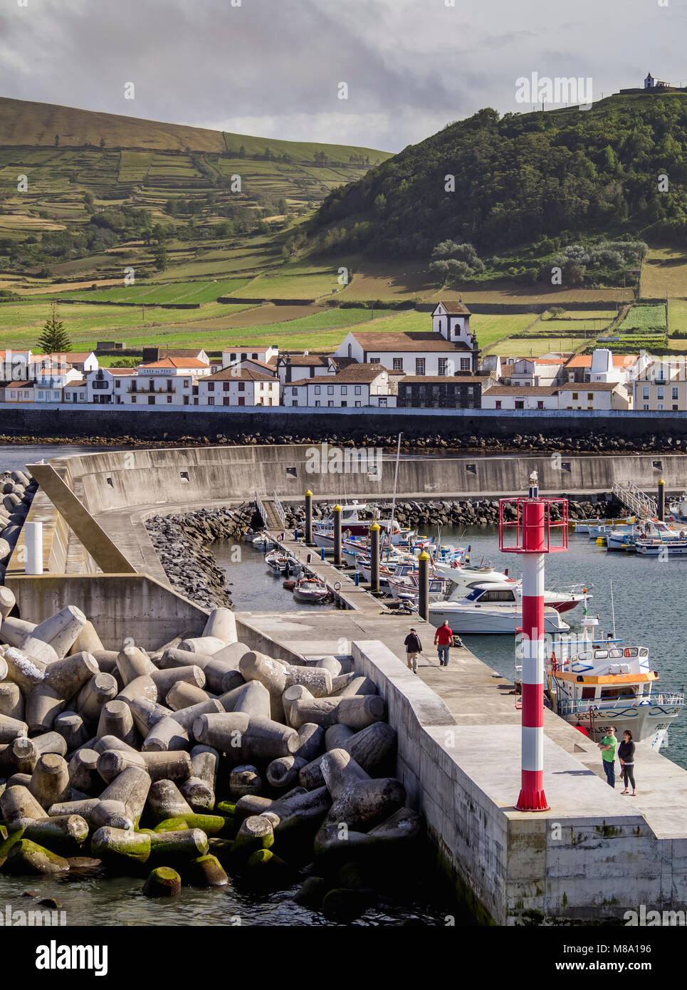Port in Praia, Graciosa Island, Azores, Portugal Stock Photo - Alamy