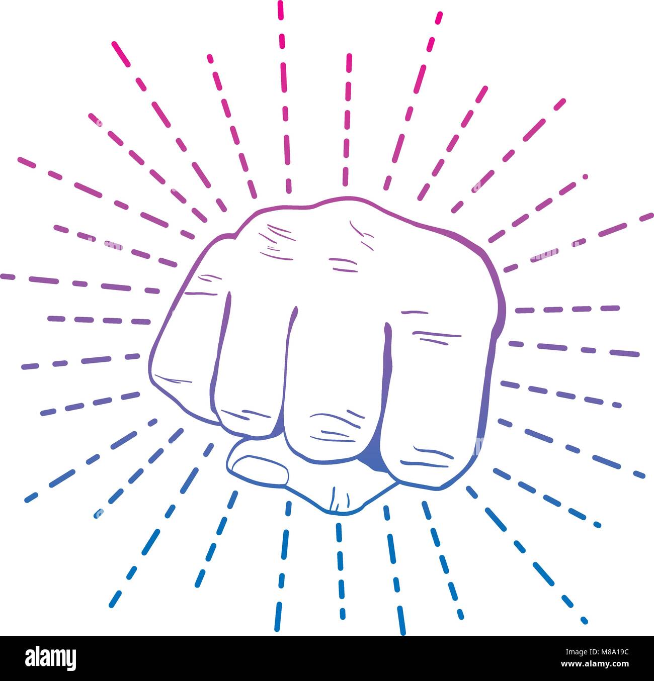 degraded line person hand oppose demonstration revolution Stock Vector ...