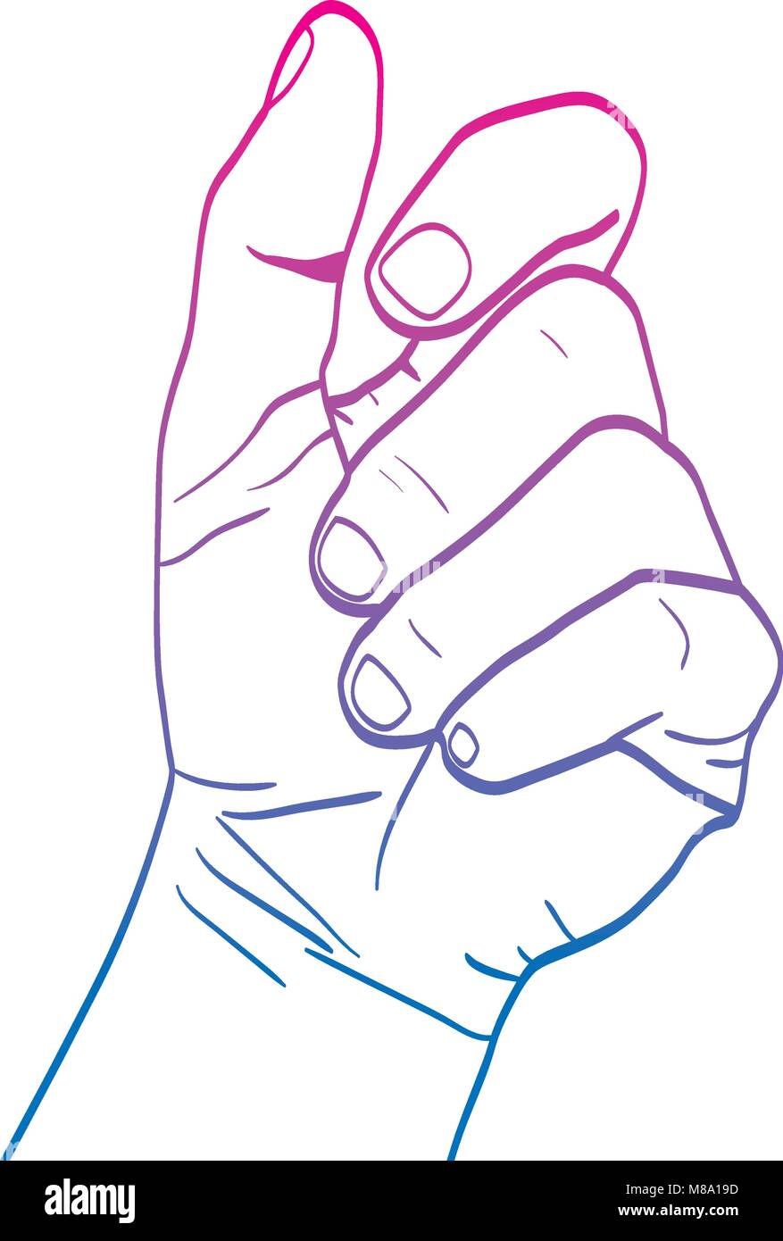 degraded line hand oppose demonstration protest revolution Stock Vector ...