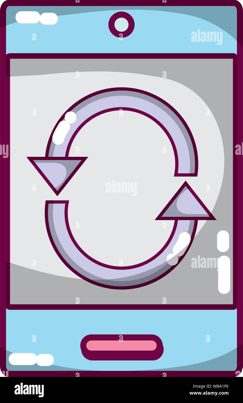 smartphone technology with electronic loading symbol Stock Vector Image ...