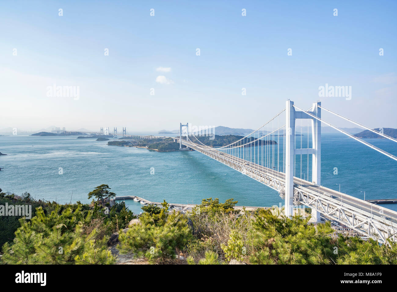 Great Seto Bridge view from Mt.Washu, Kurashiki City, Okayama ...