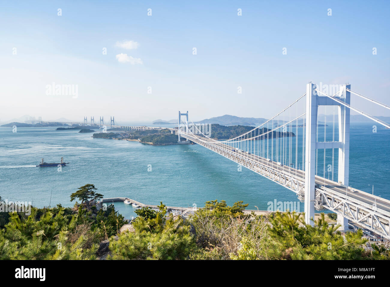 Great Seto Bridge view from Mt.Washu, Kurashiki City, Okayama ...
