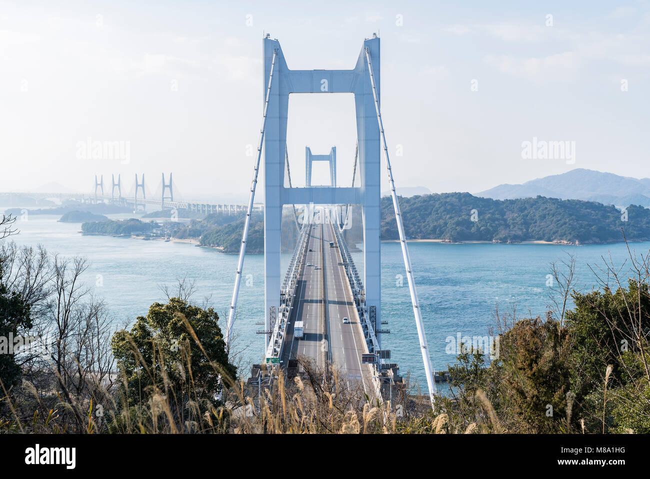 Great Seto Bridge view from Mt.Washu, Kurashiki City, Okayama ...