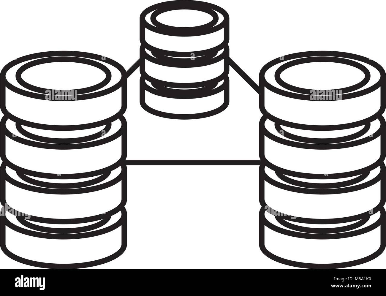 line data center network server technology Stock Vector Image & Art - Alamy