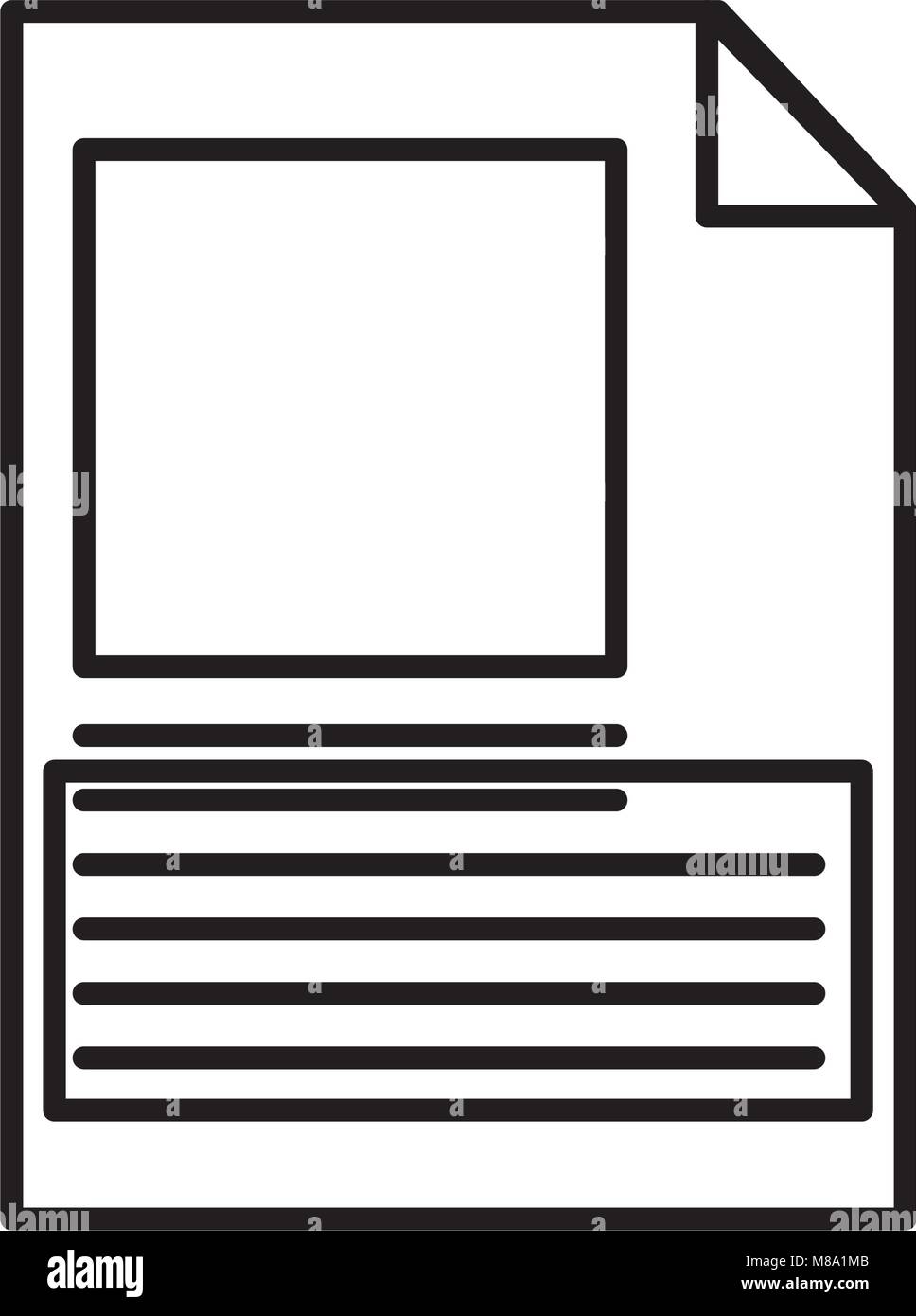 line business paper document office information Stock Vector Image ...