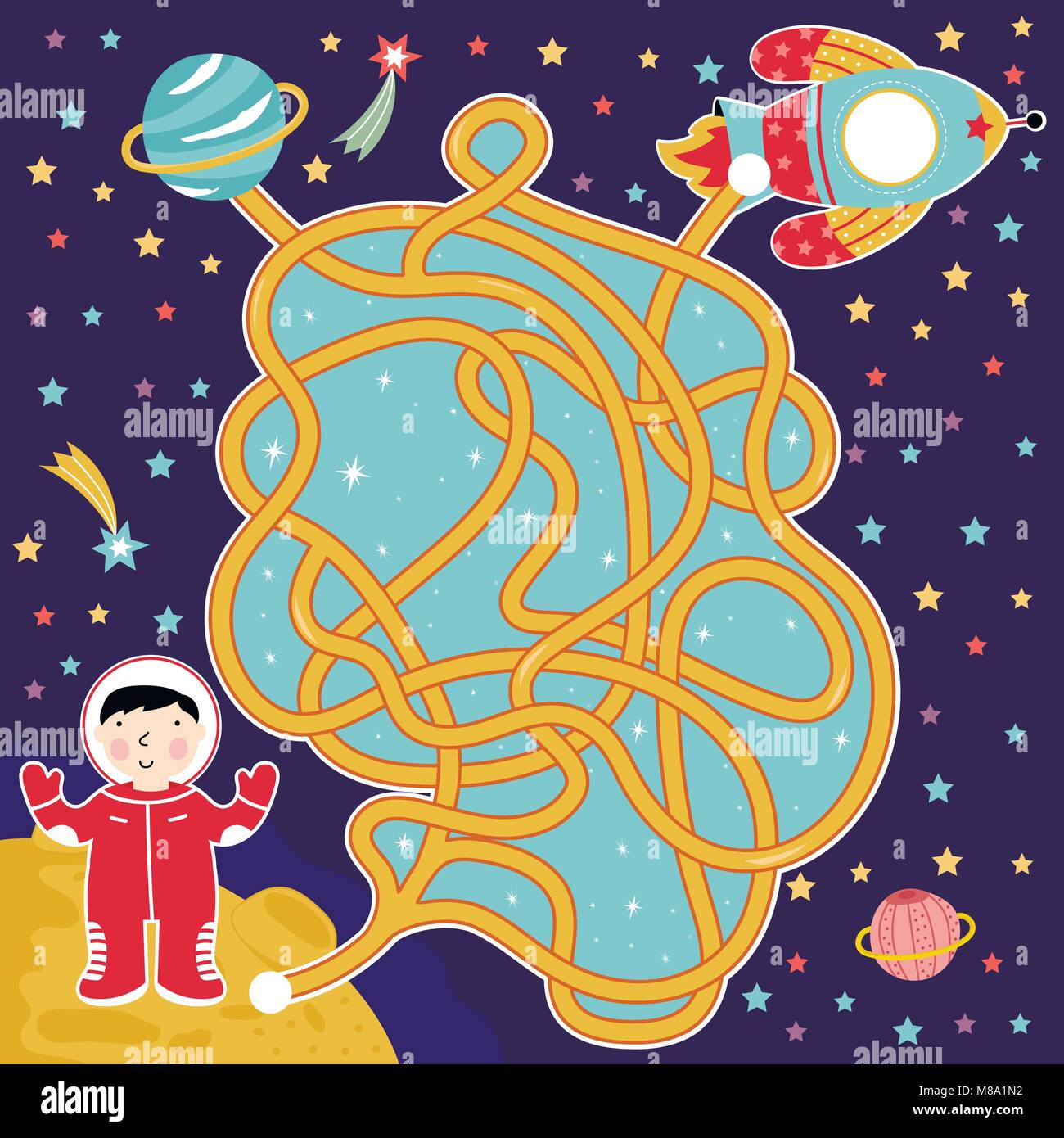 Vector Maze, Logic Game for Kids Stock Vector Image & Art - Alamy