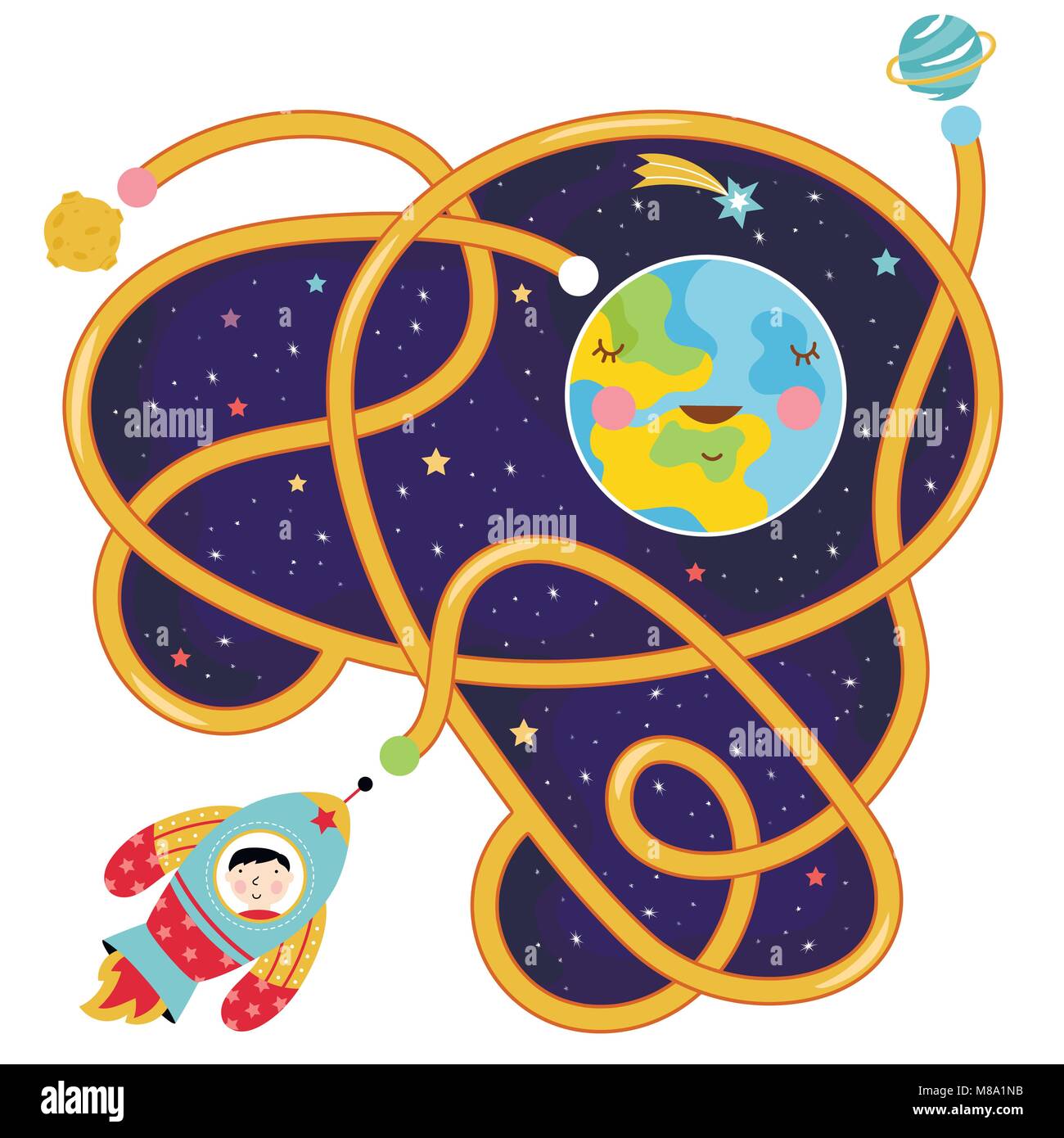 Vector Maze, Logic Game for Kids Stock Vector Image & Art - Alamy