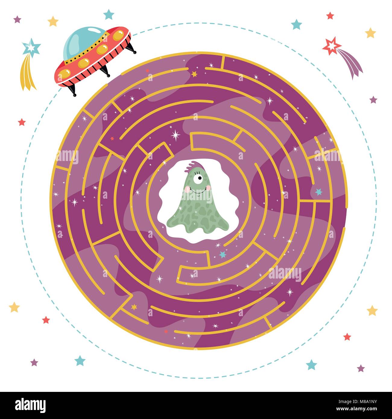 Vector Maze, Logic Game for Kids Stock Vector Image & Art - Alamy