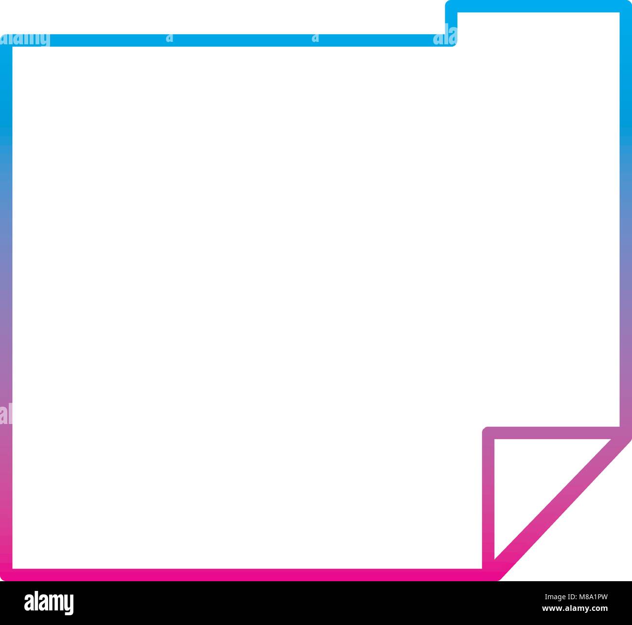 degraded line paper note page organizer object Stock Vector Image & Art ...