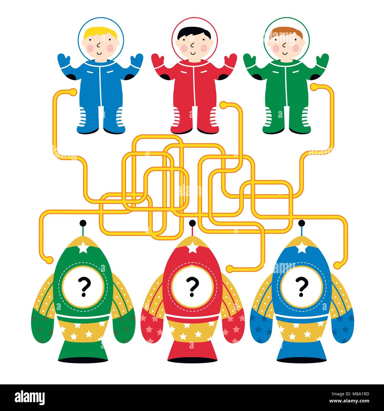 Vector Maze, Logic Game for Kids Stock Vector Image & Art - Alamy