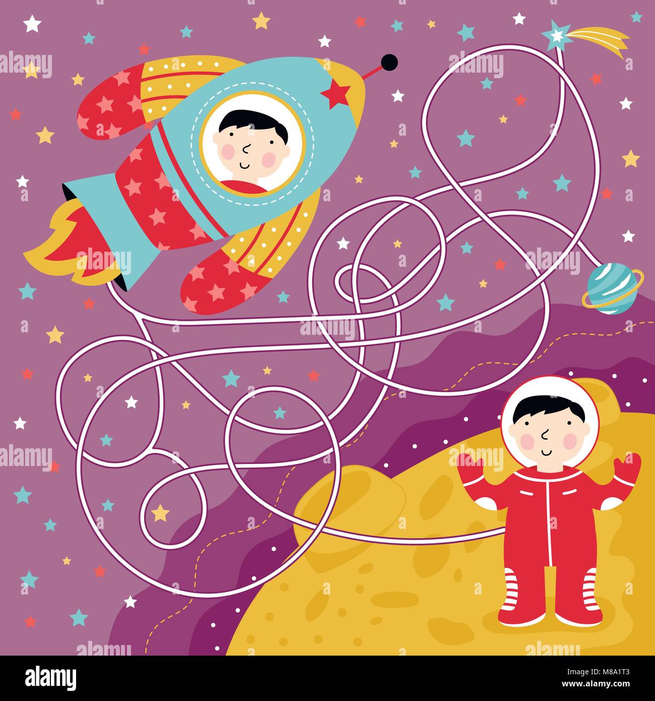 Vector Maze, Logic Game for Kids Stock Vector Image & Art - Alamy