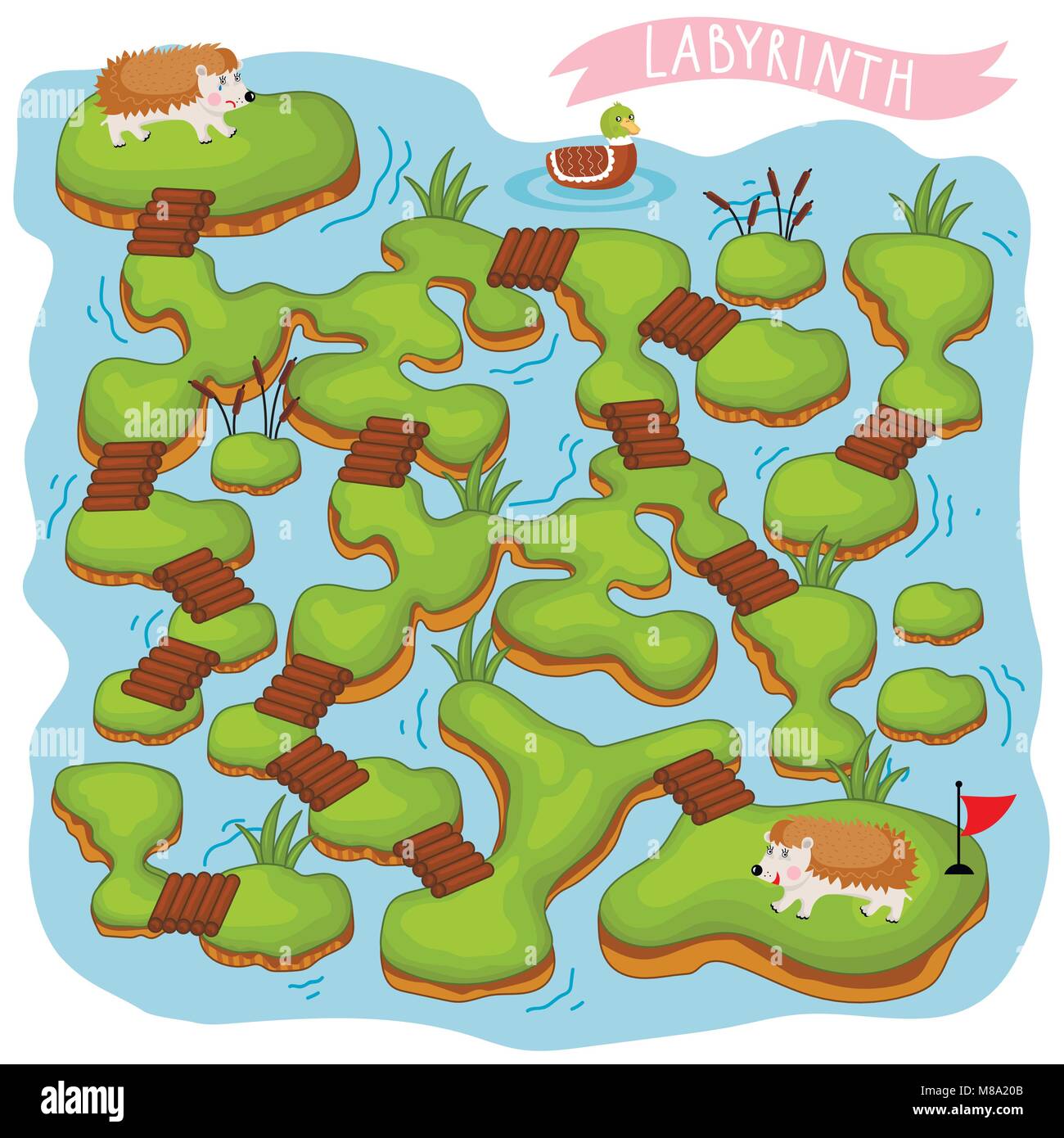 Find path game children hi-res stock photography and images - Alamy