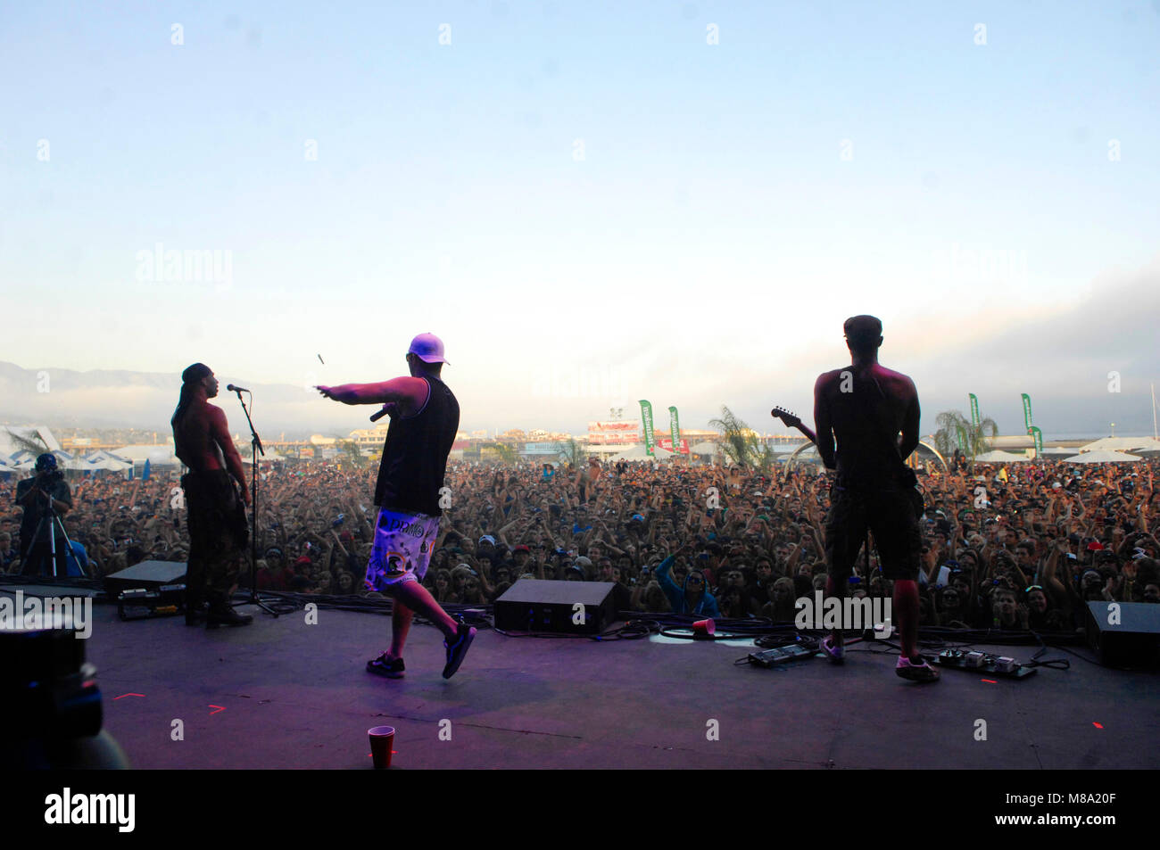 Miles Doughty of Slightly Stoopid (c) and Pepper perform at the West ...