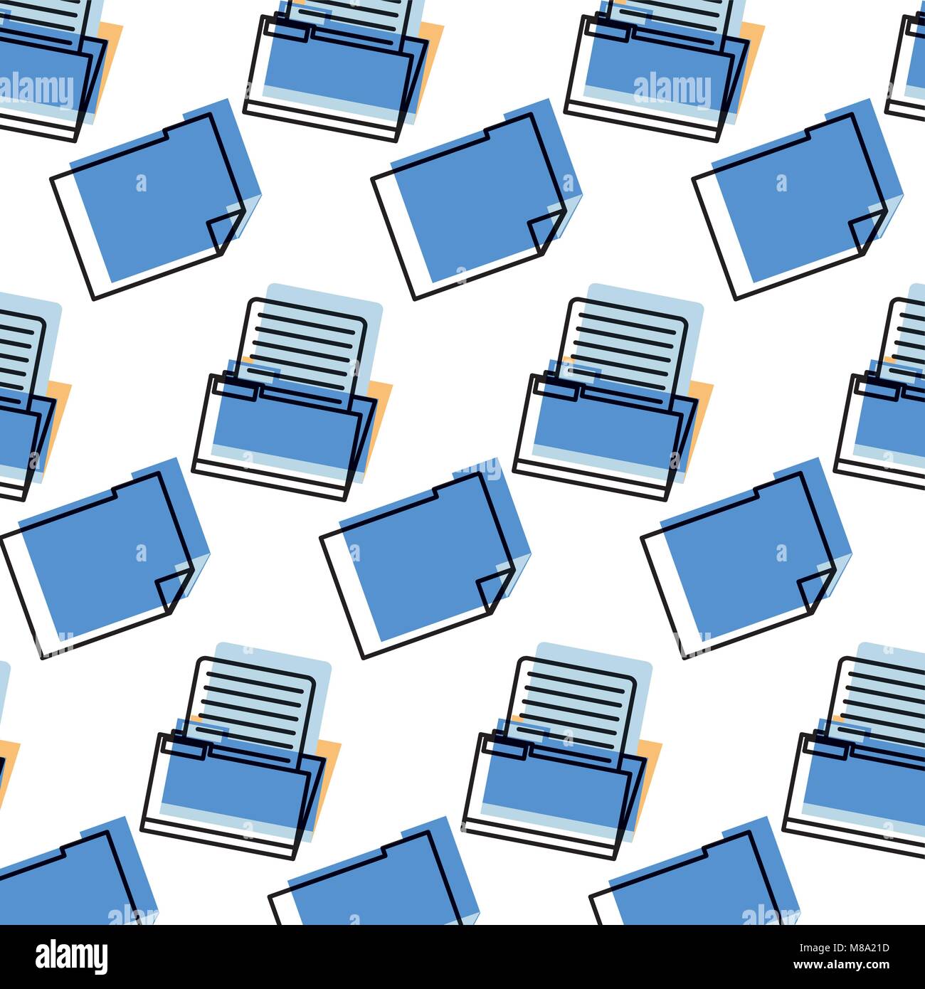 moved color folder file with business document background Stock Vector ...