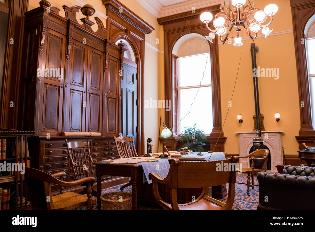 Sacramento, FEB 20: Interior view of the beautiful City Hall on FEB 20 ...