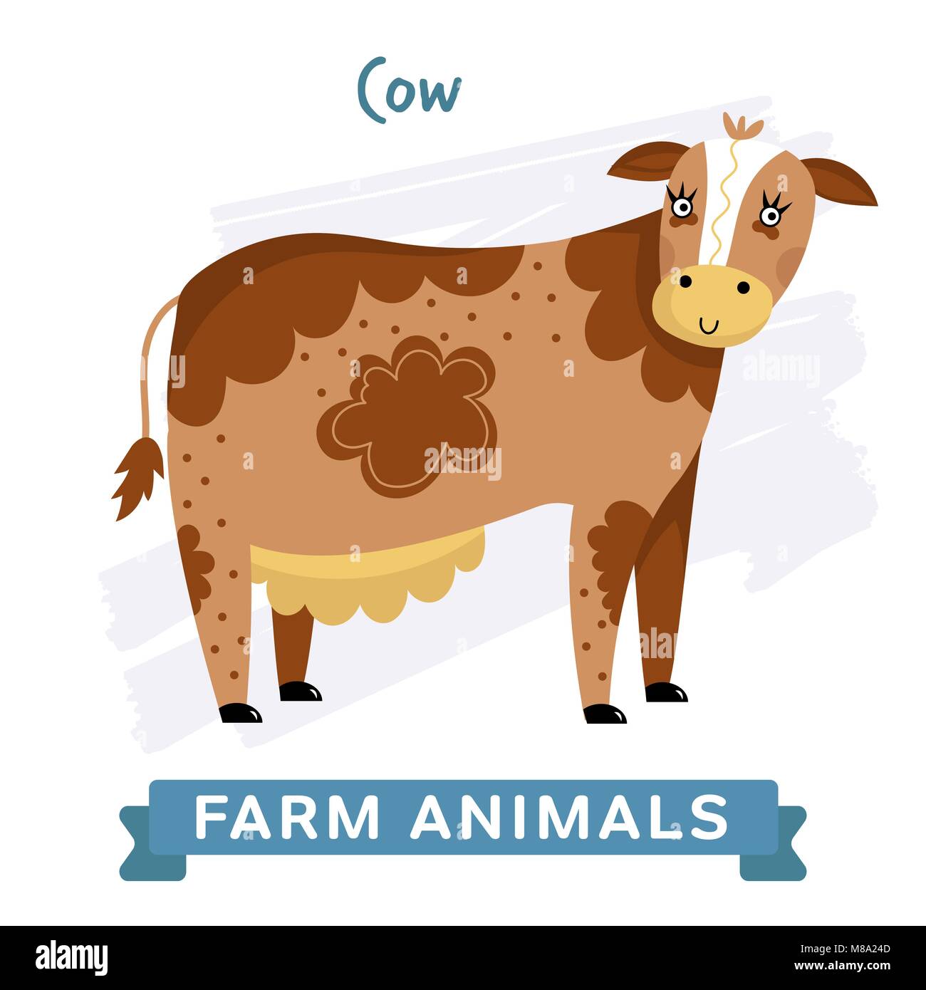 Cow isolated vector hi-res stock photography and images - Alamy