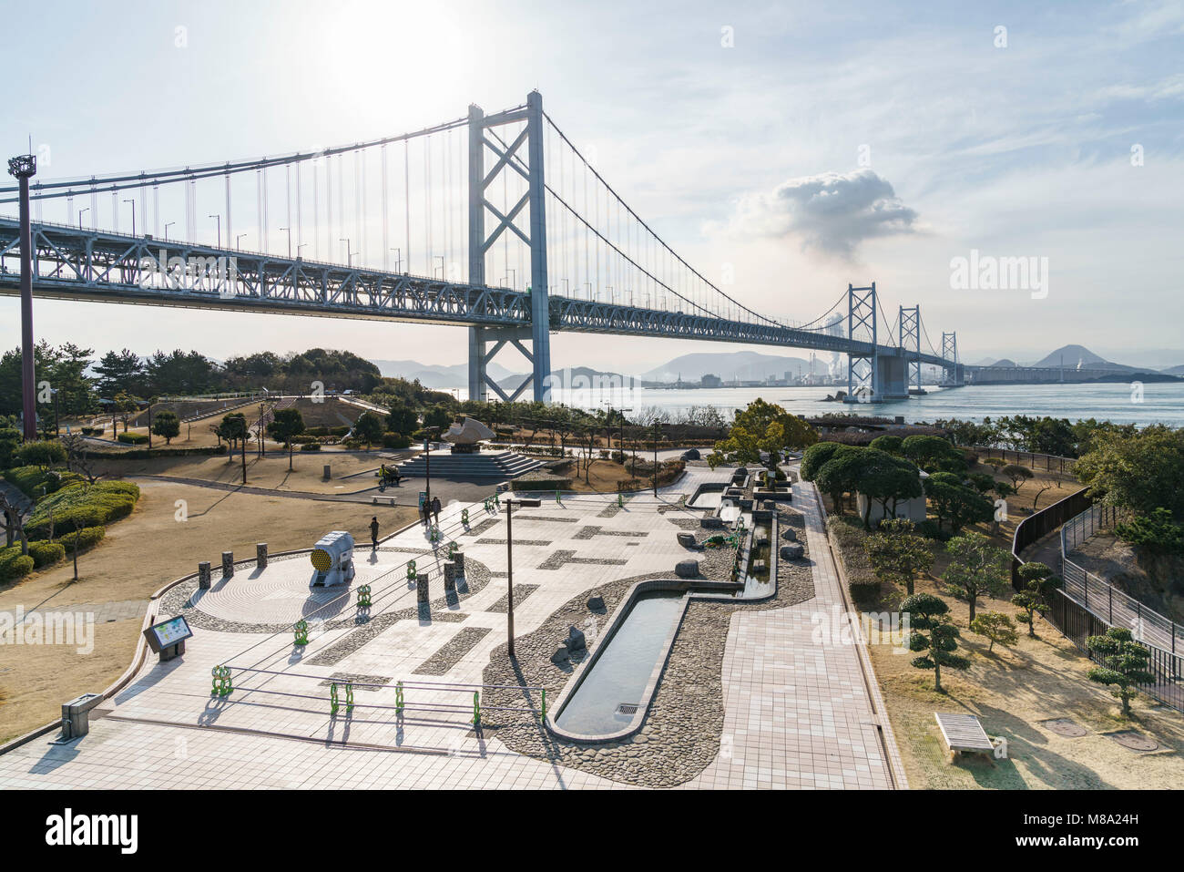 Great Seto Bridge view from Yoshima Parking area, Sakaide City, Kagawa ...