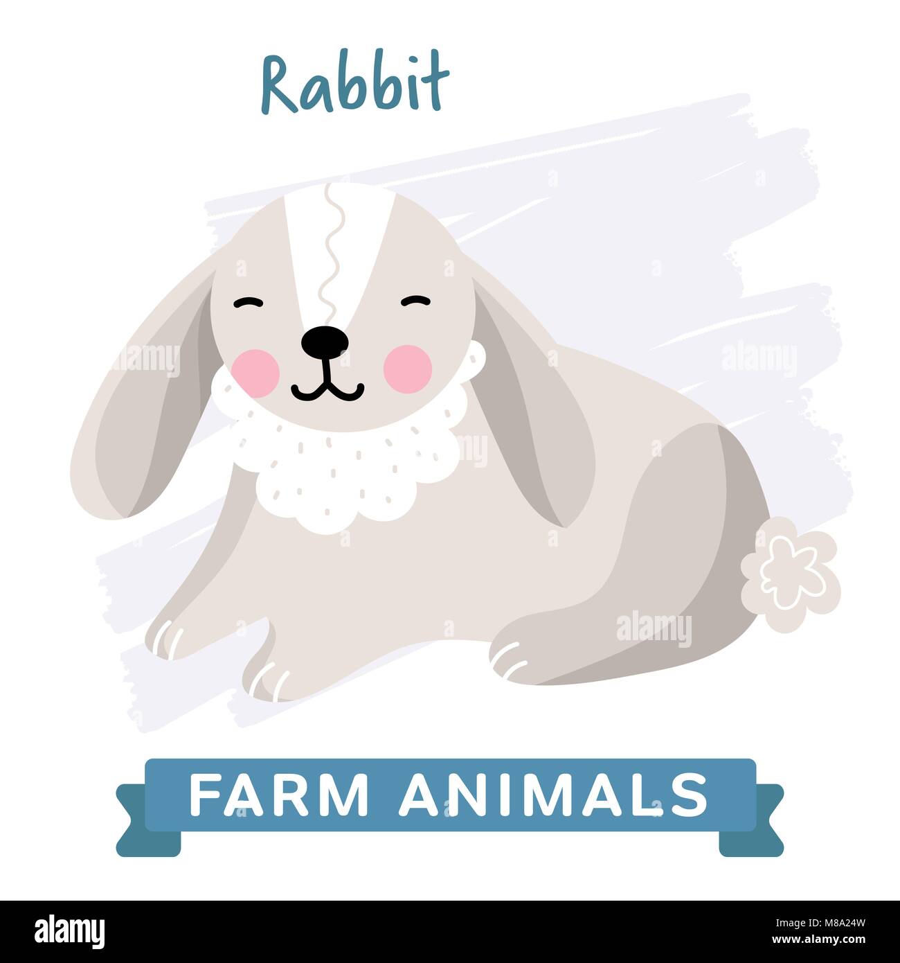 Rabbit isolated, vector Stock Vector Image & Art - Alamy