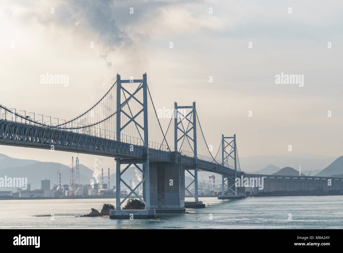 Great Seto Bridge view from Yoshima Parking area, Sakaide City, Kagawa ...