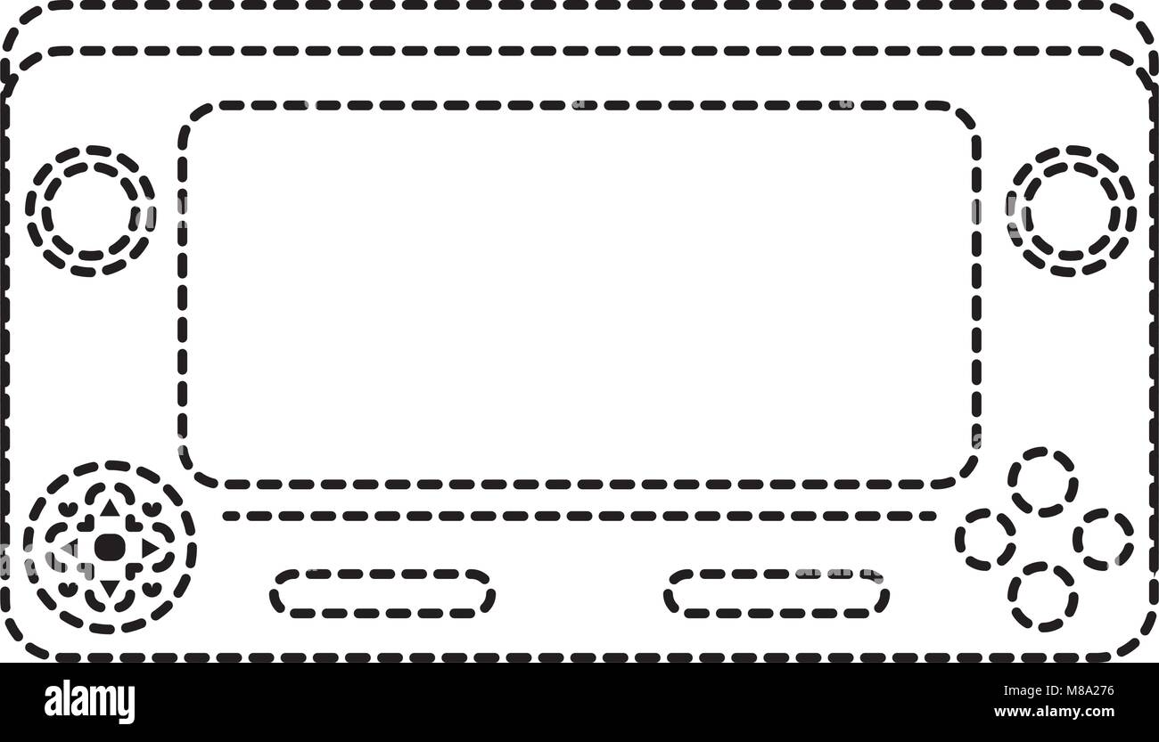 dotted shape electronic videogame simulator technology console Stock ...