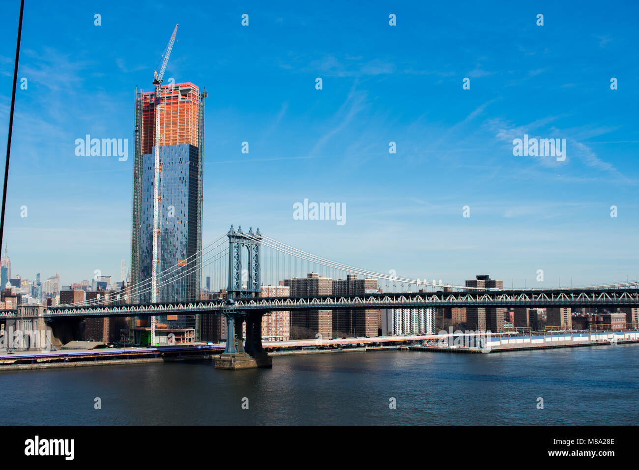 Manhattan bridge construction hi-res stock photography and images - Alamy