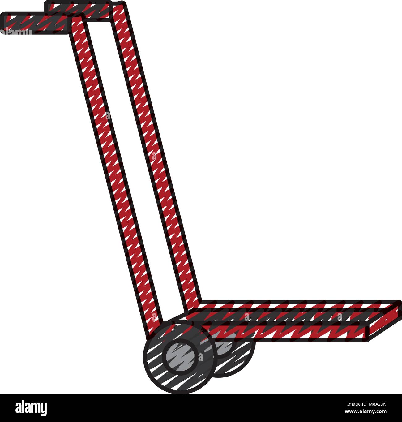 doodle platform trolleys delivery service to package Stock Vector Image ...