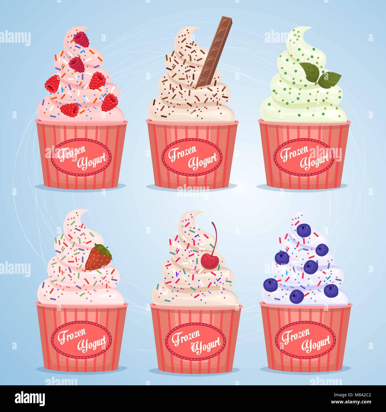 Ice cream on cups Stock Vector Images - Alamy