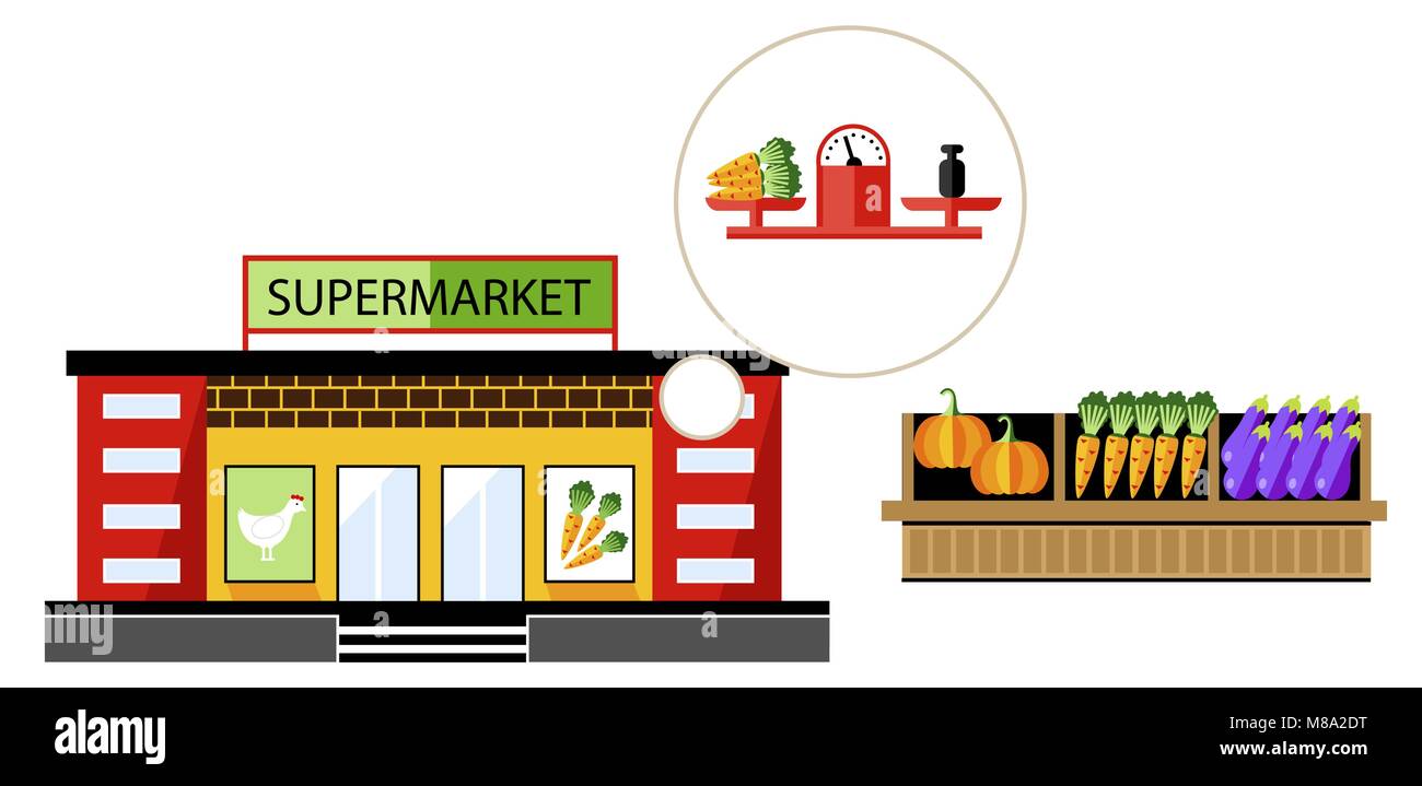 Local shop isolated Stock Vector Images - Alamy