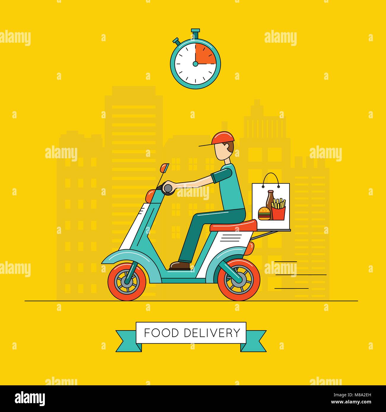 Order bike Stock Vector Images - Alamy