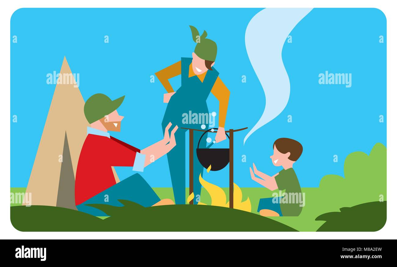 Preparing adventure Stock Vector Images - Alamy