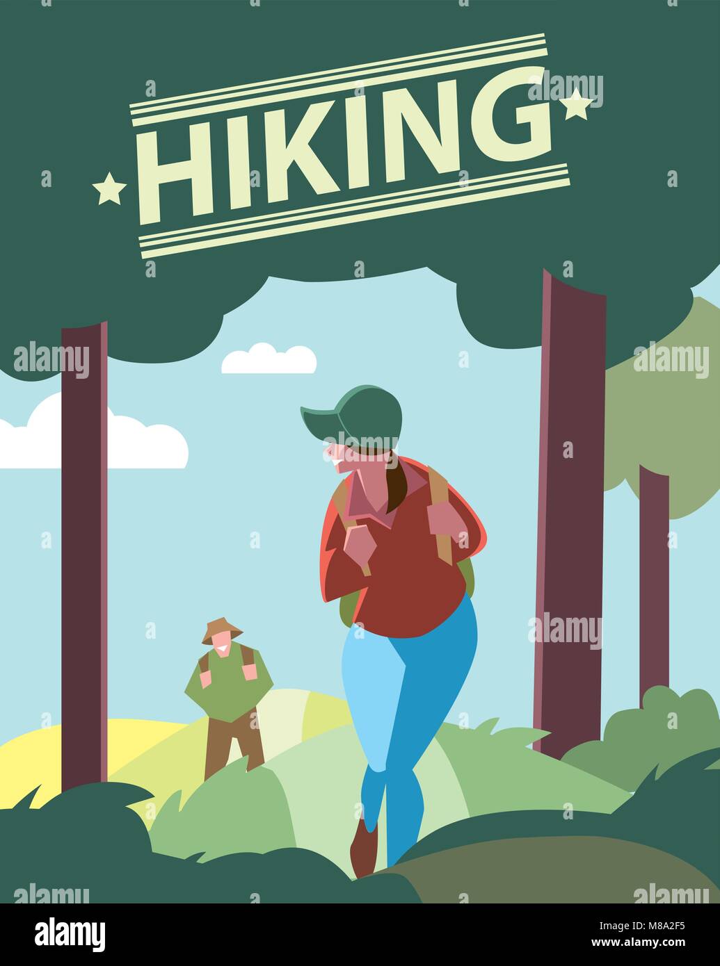 Hikers view Stock Vector Images - Alamy