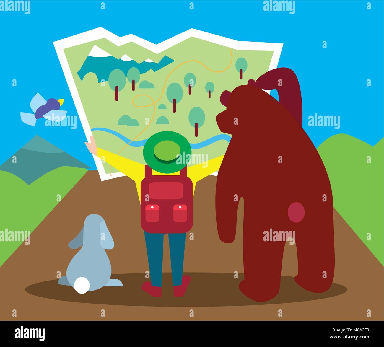 Young woman walking view Stock Vector Images - Alamy