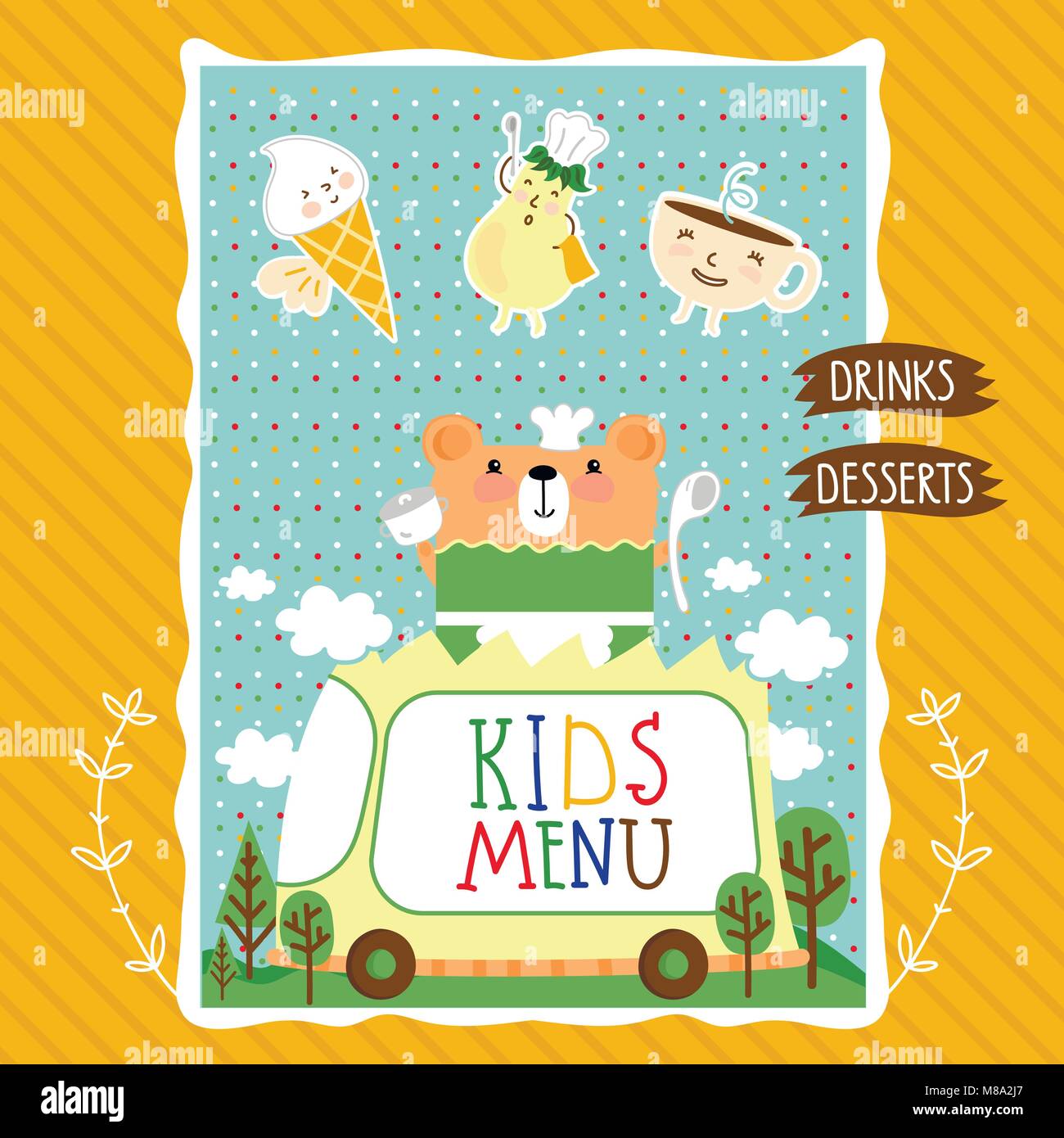 Kids menu card restaurant hi-res stock photography and images - Alamy