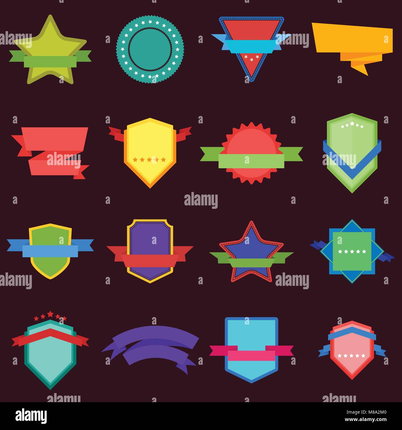 Collection of Vector Abstract Label, Sticker, Tags Stock Vector Image ...