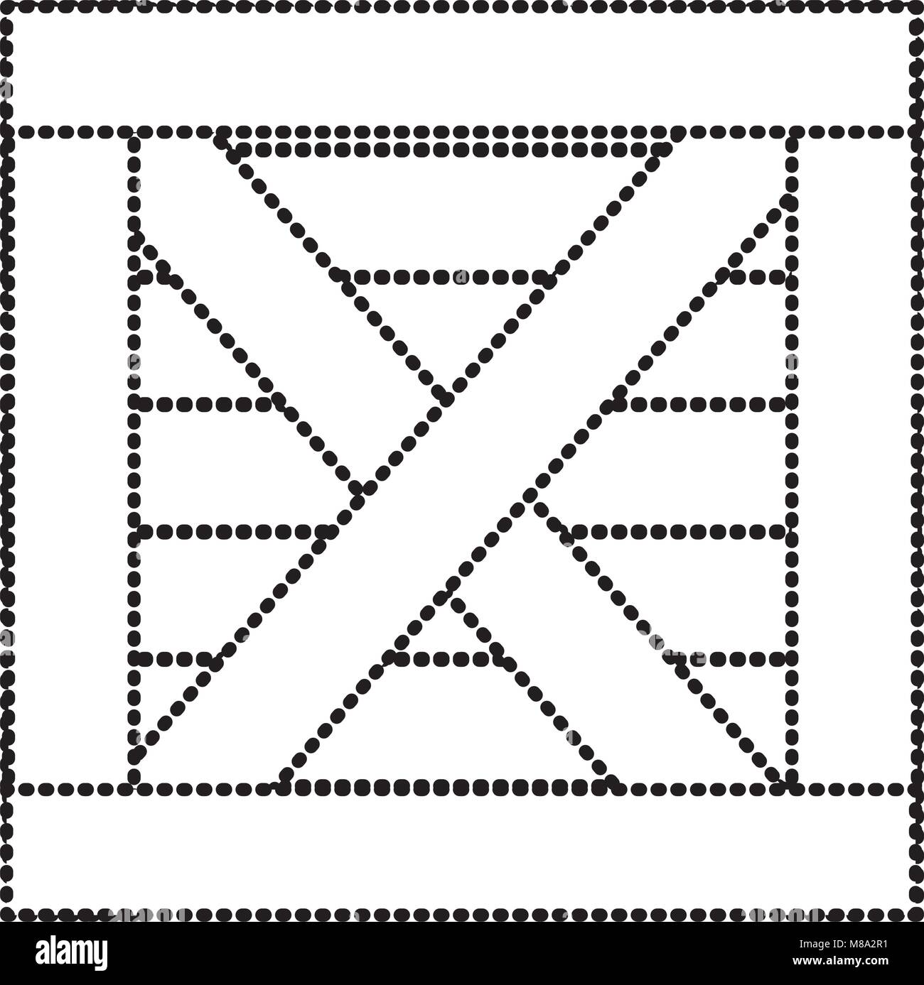 dotted shape close wood box package delivery Stock Vector Image & Art ...