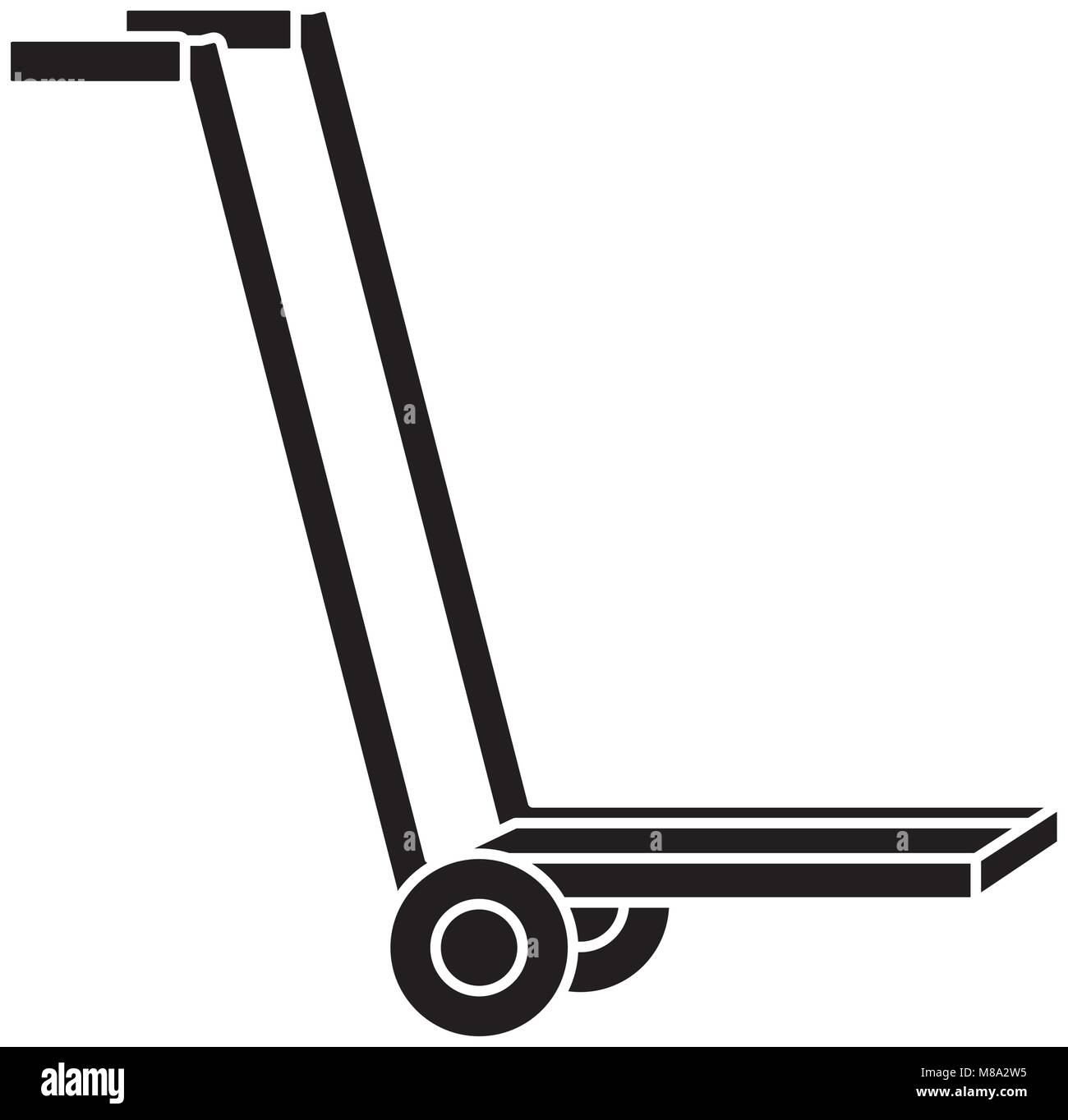 silhouette platform trolleys delivery service to package Stock Vector ...