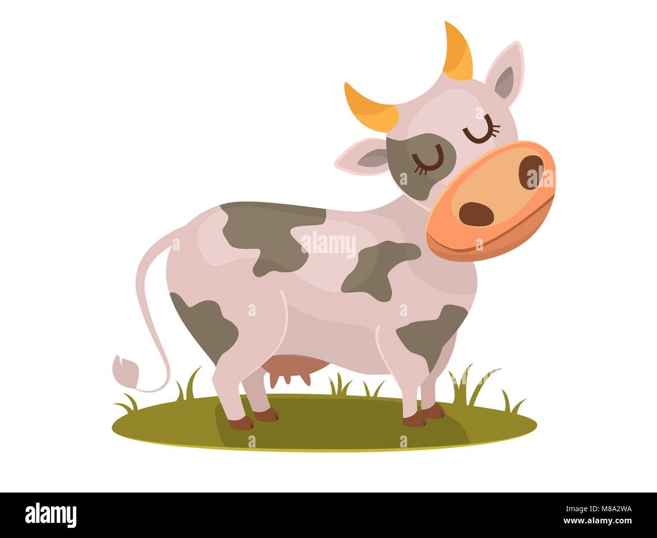 Funny isolated vector cow Stock Vector Image & Art - Alamy