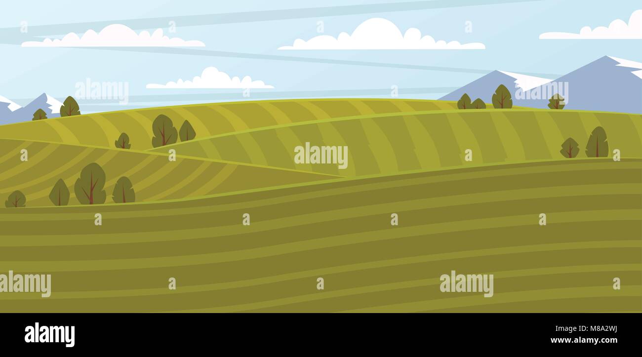 Farm field, vector illustration Stock Vector Image & Art - Alamy