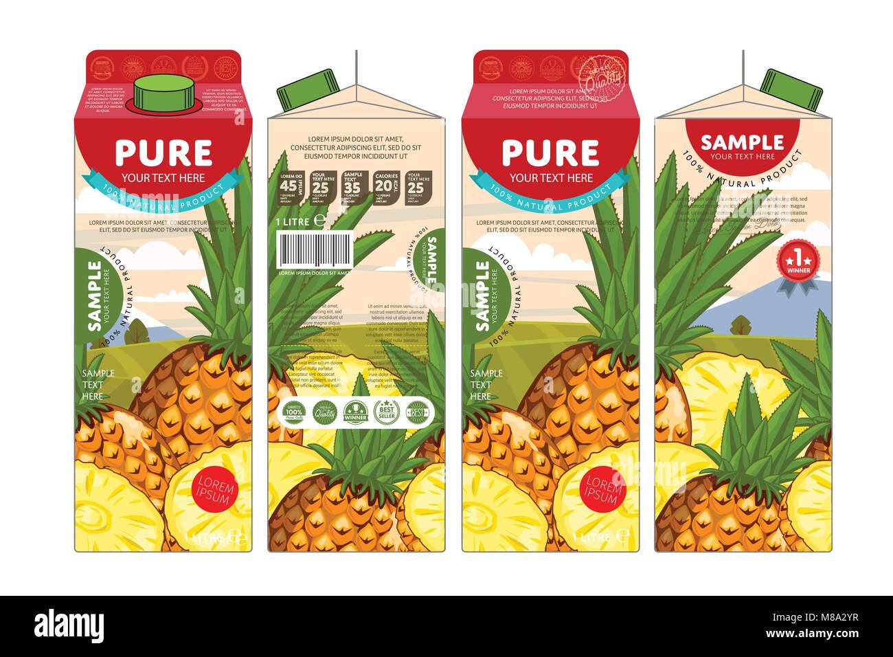 Juice Box Design Template